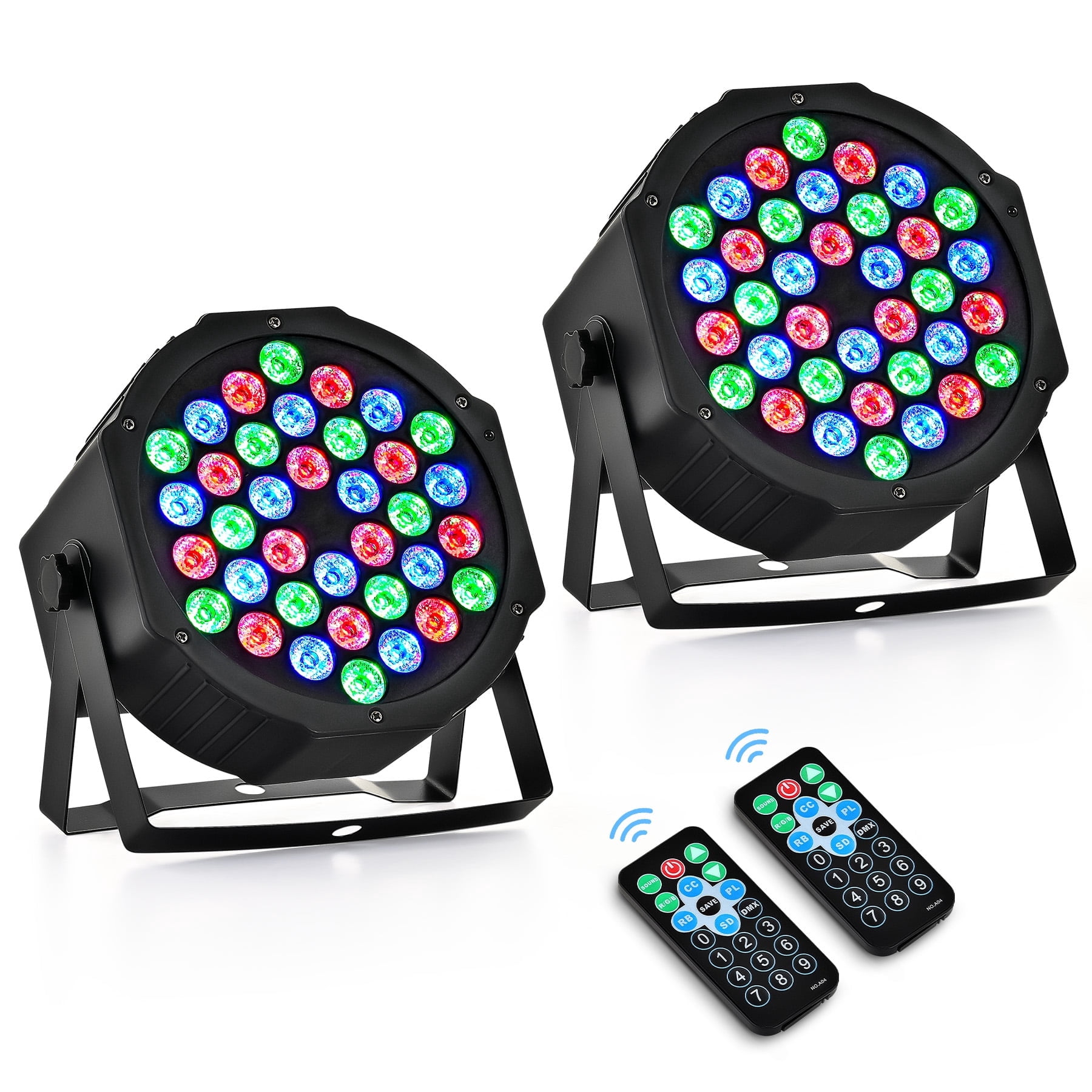 Bestco 36 LED Stage Lights, Par Lights with Remote Control, DMX ...