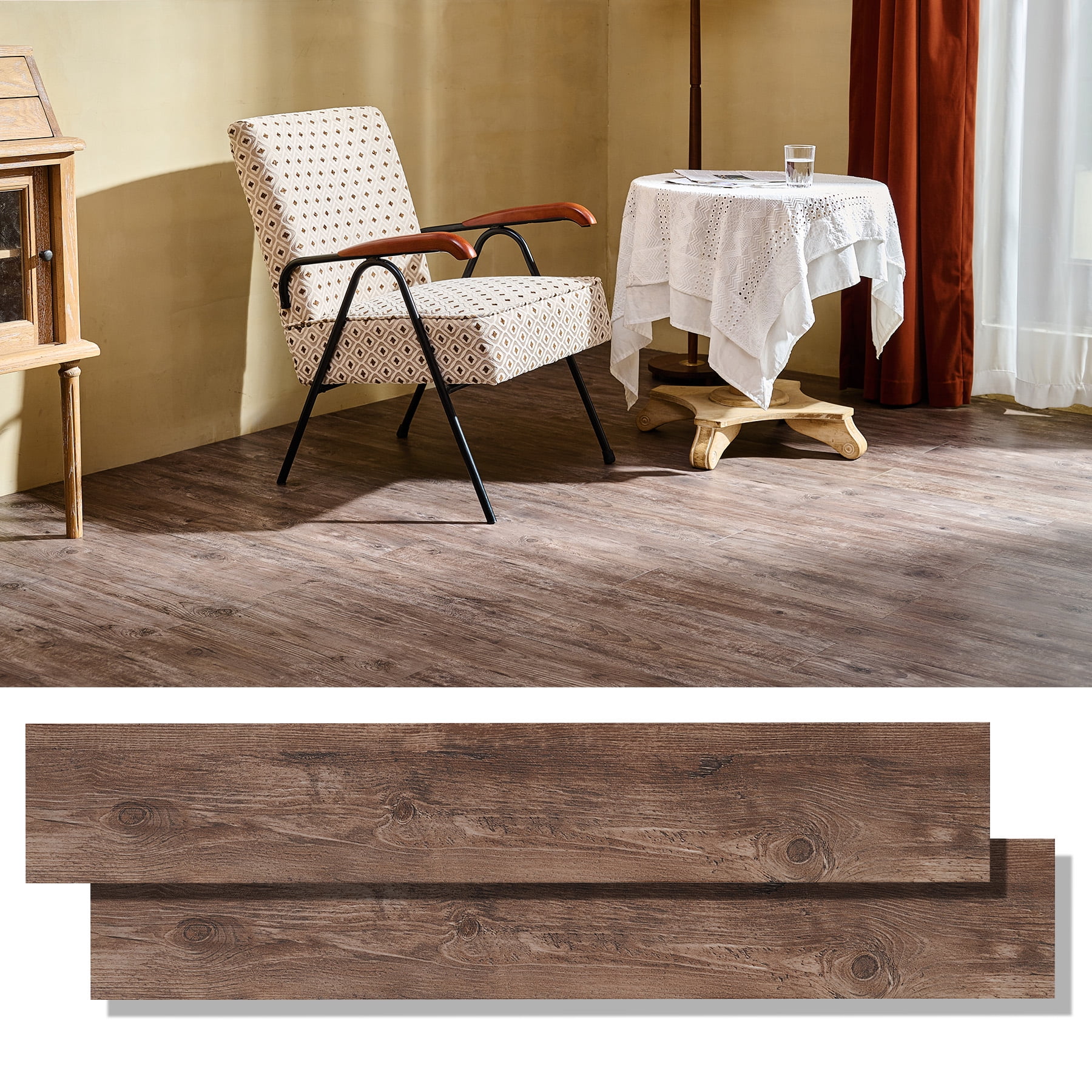 Bestco 36x6 Inch Peel and Stick Floor Tile, Self Adhesive Vinyl ...