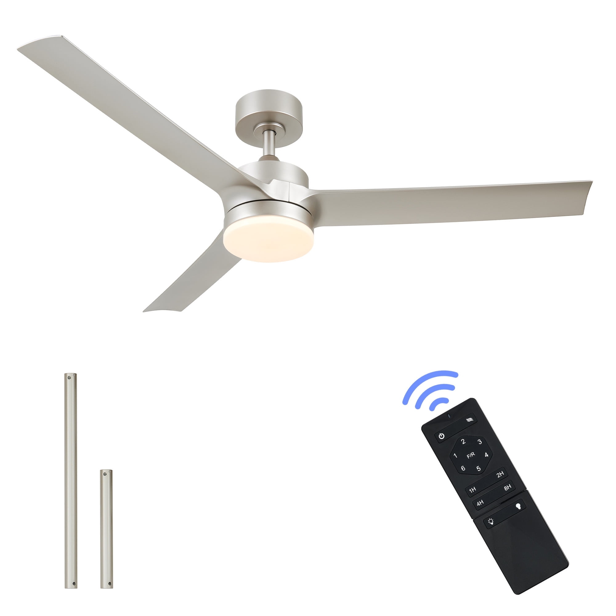 Bestco 52 Inch Indoor Electric Ceiling Fan with Lights & Remote Control ...