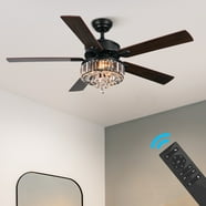 Artika Austin 23" LED Chandelier Ceiling Fan Fandelier, Black - Walmart.com