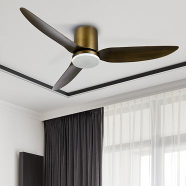 FANNEHONNE 27 in. Indoor Bronze Farmhouse Ceiling Fan with Light, Semi ...