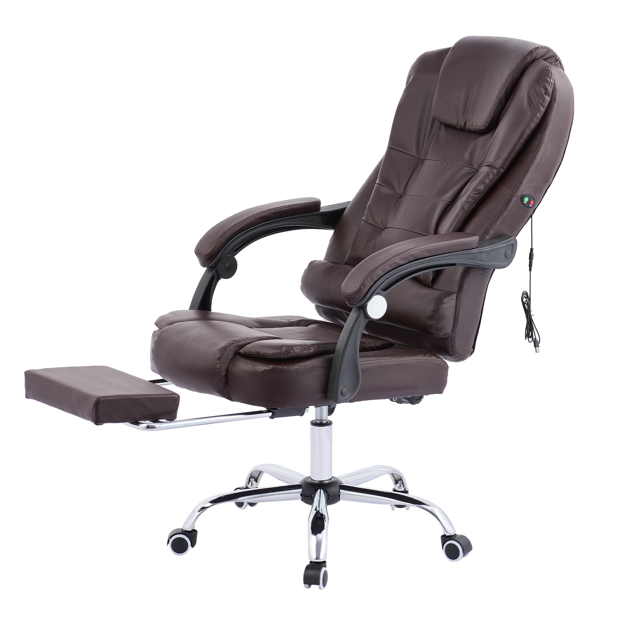 Bestco Massage Office Chair Reclining Desk Chair w Footrest Adjustable ...