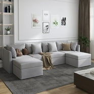 Serta Crestmont Scandanavian Sectional Sofa, Cream Fabric - Walmart.com