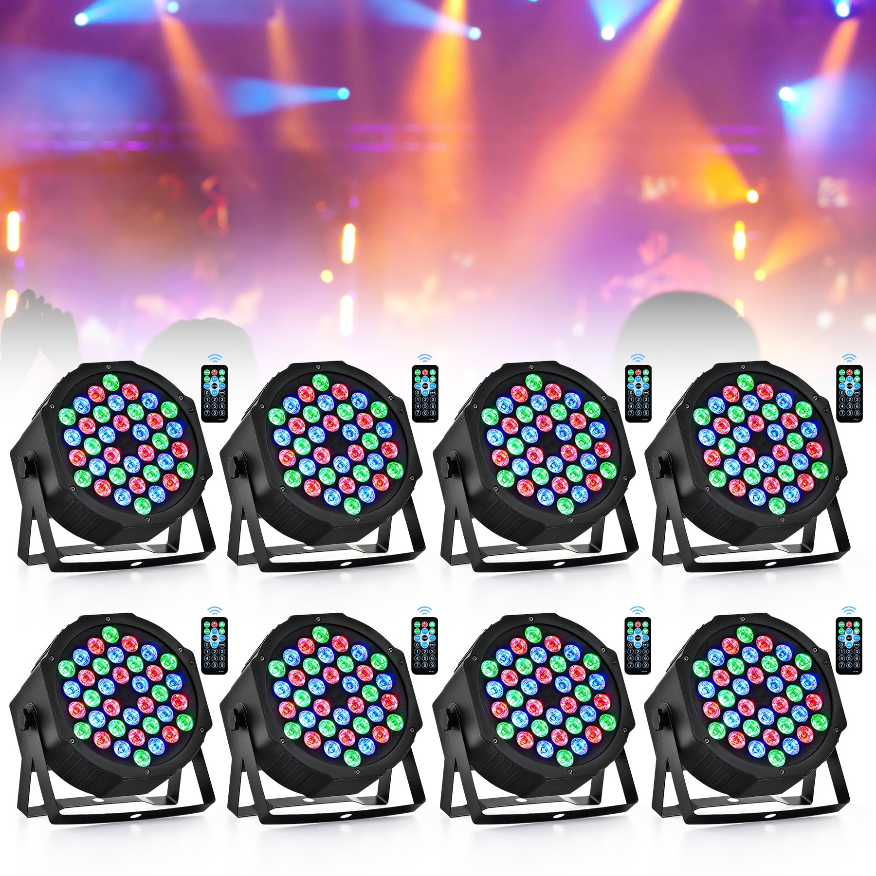 Bestco Stage Lights, 36 LED Par Lights with Remote Control, DMX ...