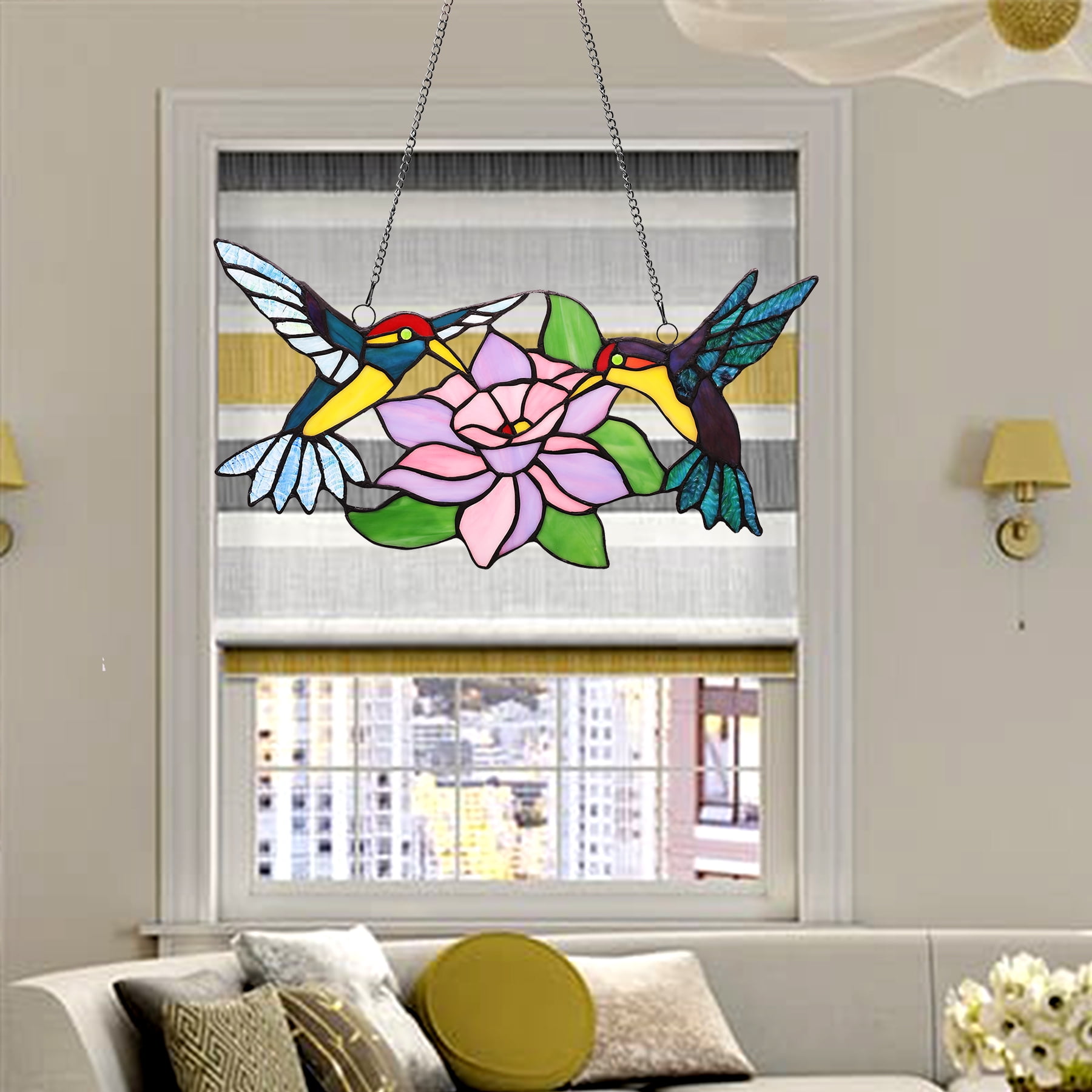 Bestco Stained Glass Window Hangings in Tiffany Style, Decorative ...