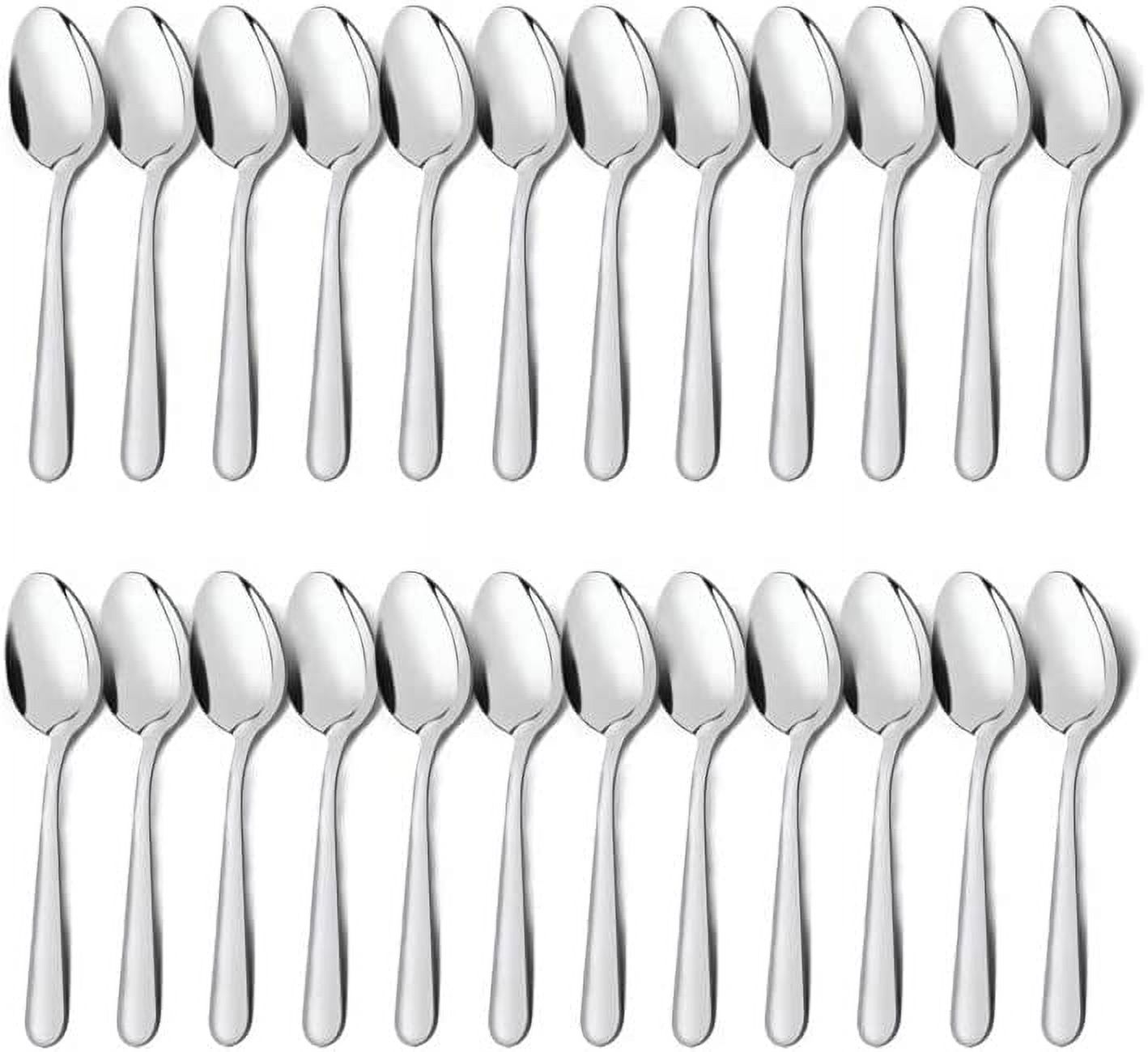 Jeaker Silver Dinner Spoons Set 12 Pieces Stainless Steel Silverware