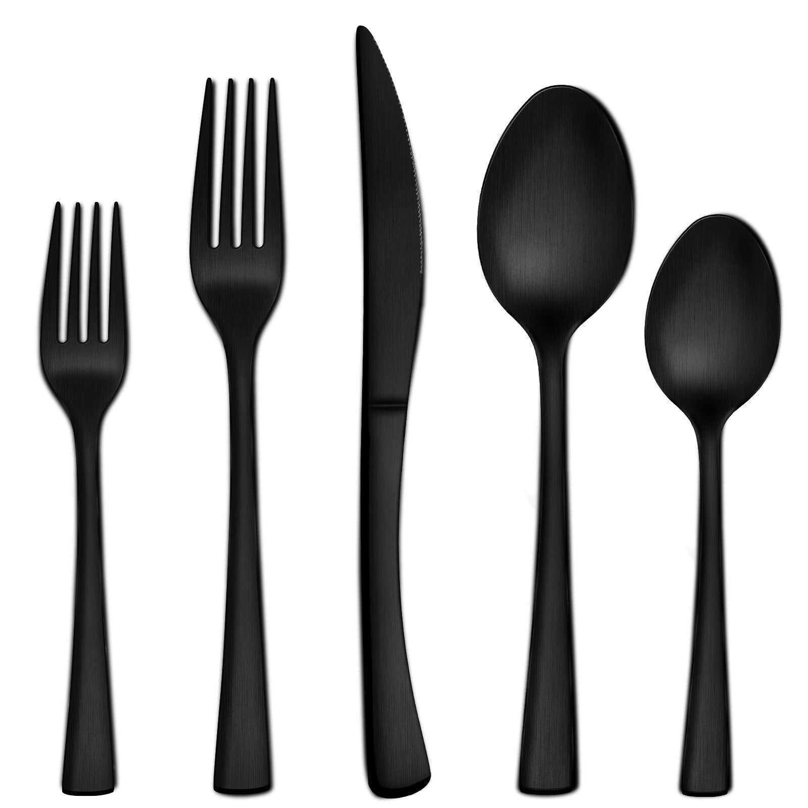 Bestdin 20-Piece Stainless Steel Flatware Set, Silverware for 4, Matte ...