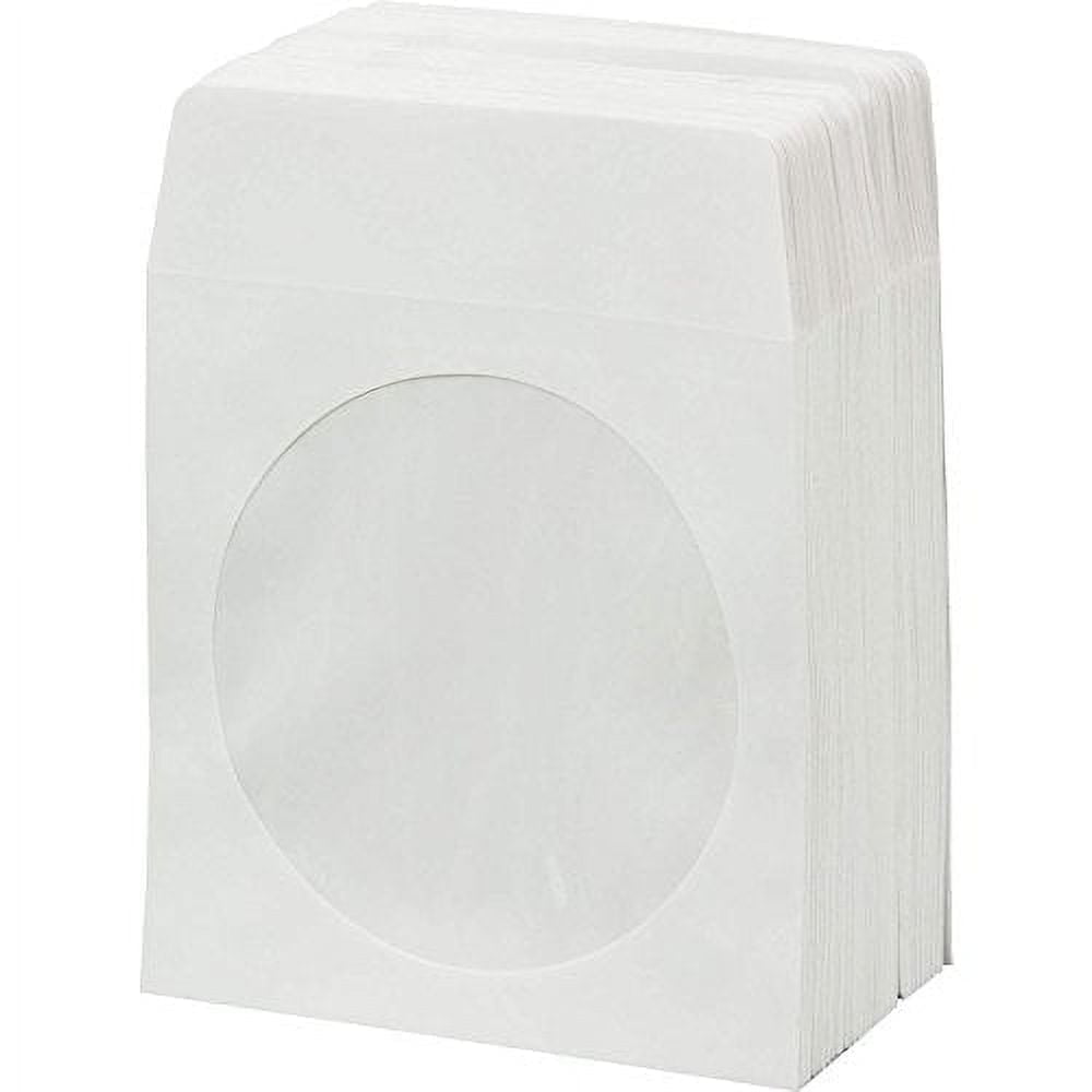 BestDuplicator White Paper CD Sleeves 10-Pack with Window & Flap ...