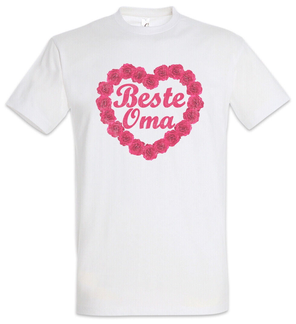 Beste Oma T-Shirt Rosen Herz Omi Großmutter Geschenk Granny Blumen Enkel - Walmart.com