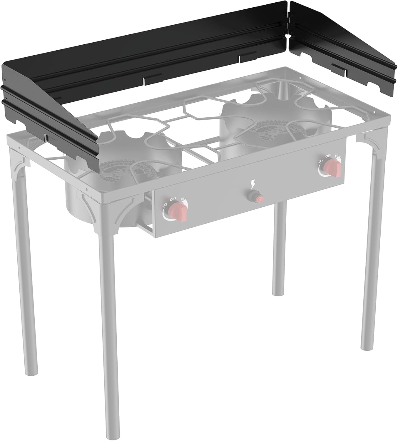 Bestfire Universal 54.3in Windpanel for 2 Burner Camping Stoves ...