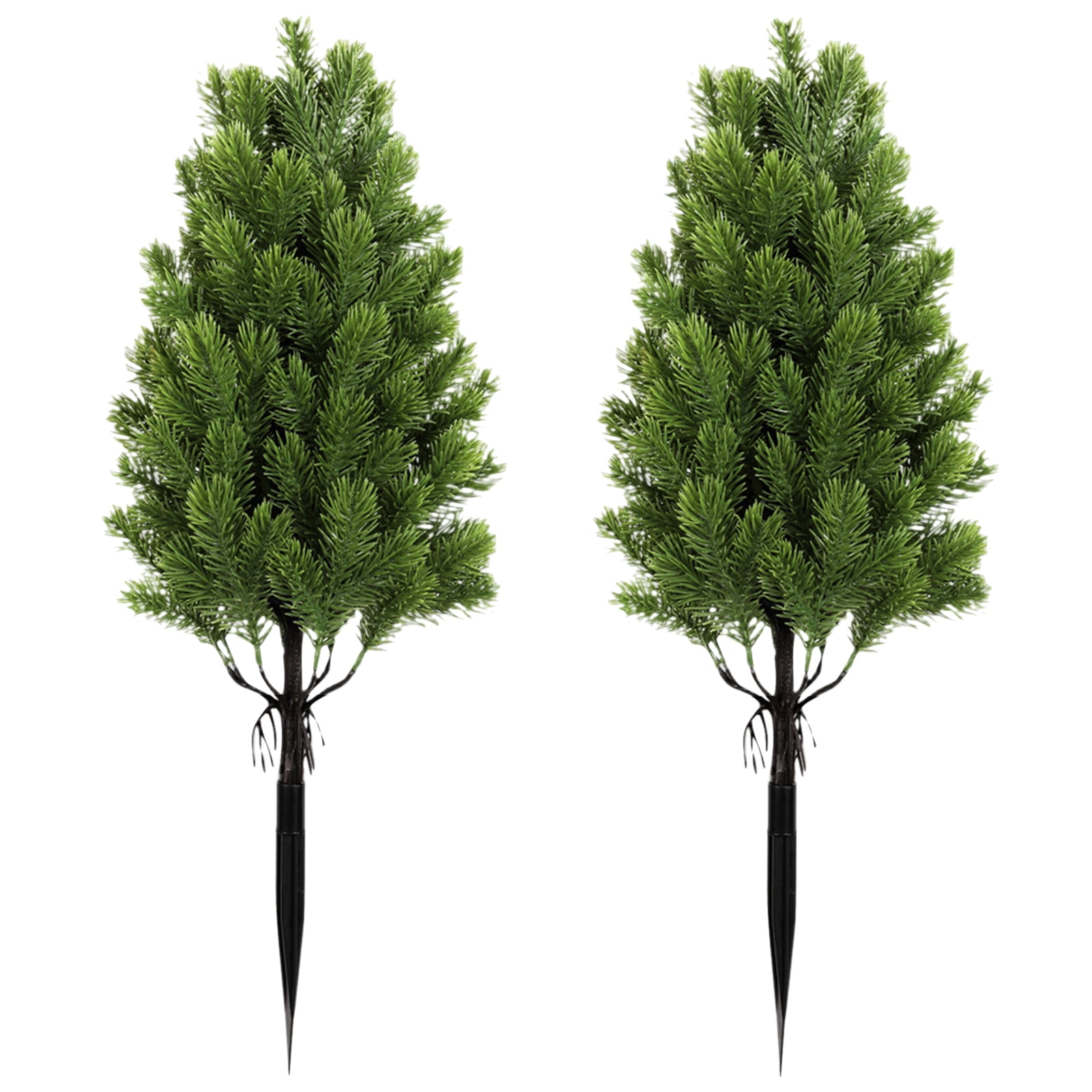 Besthm 2 PCS Christmas Artificial Cedar Topiary Trees for Front Porch ...