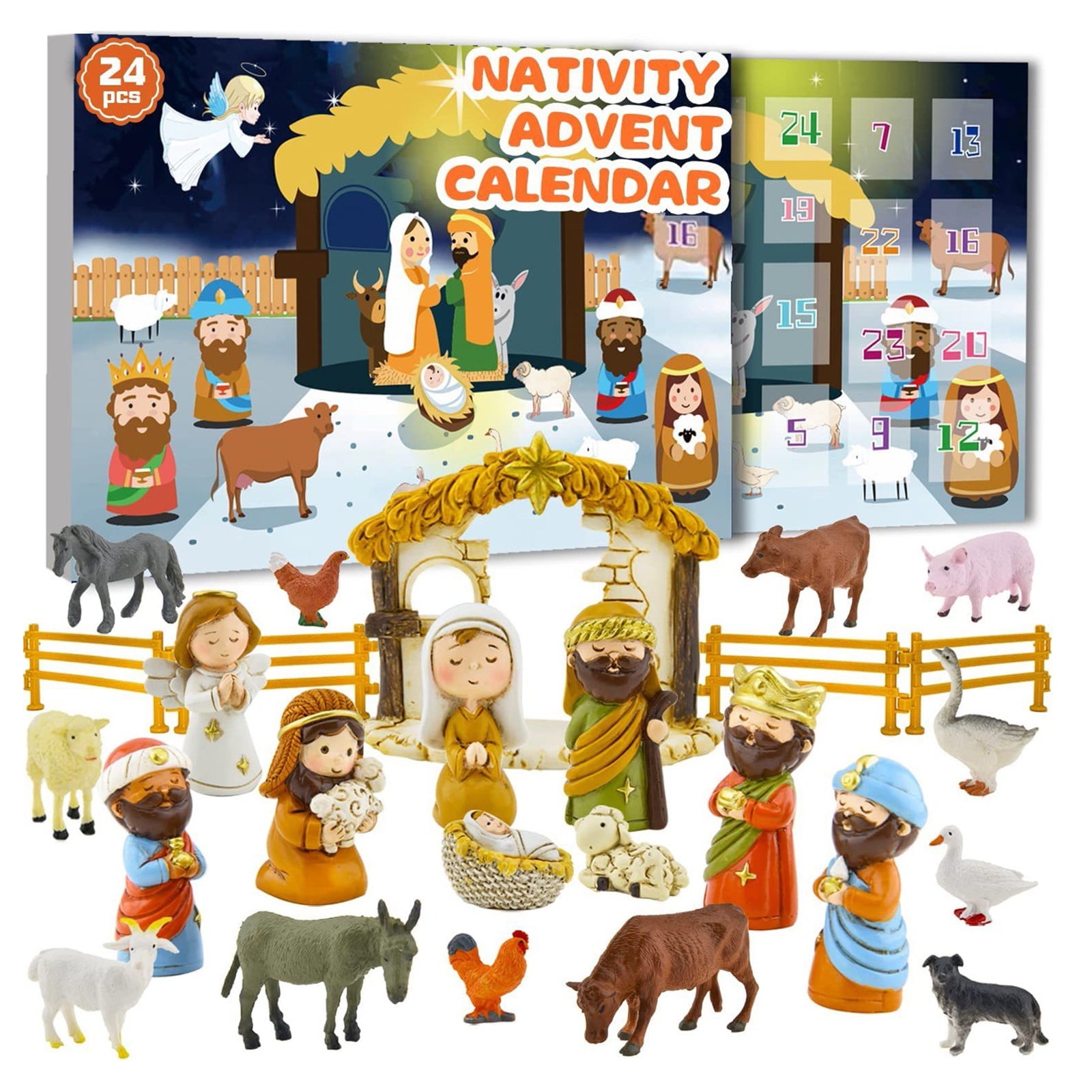 Besthm 2025 Christmas Nativity Advent Calendar, 24 Days of Nativity ...