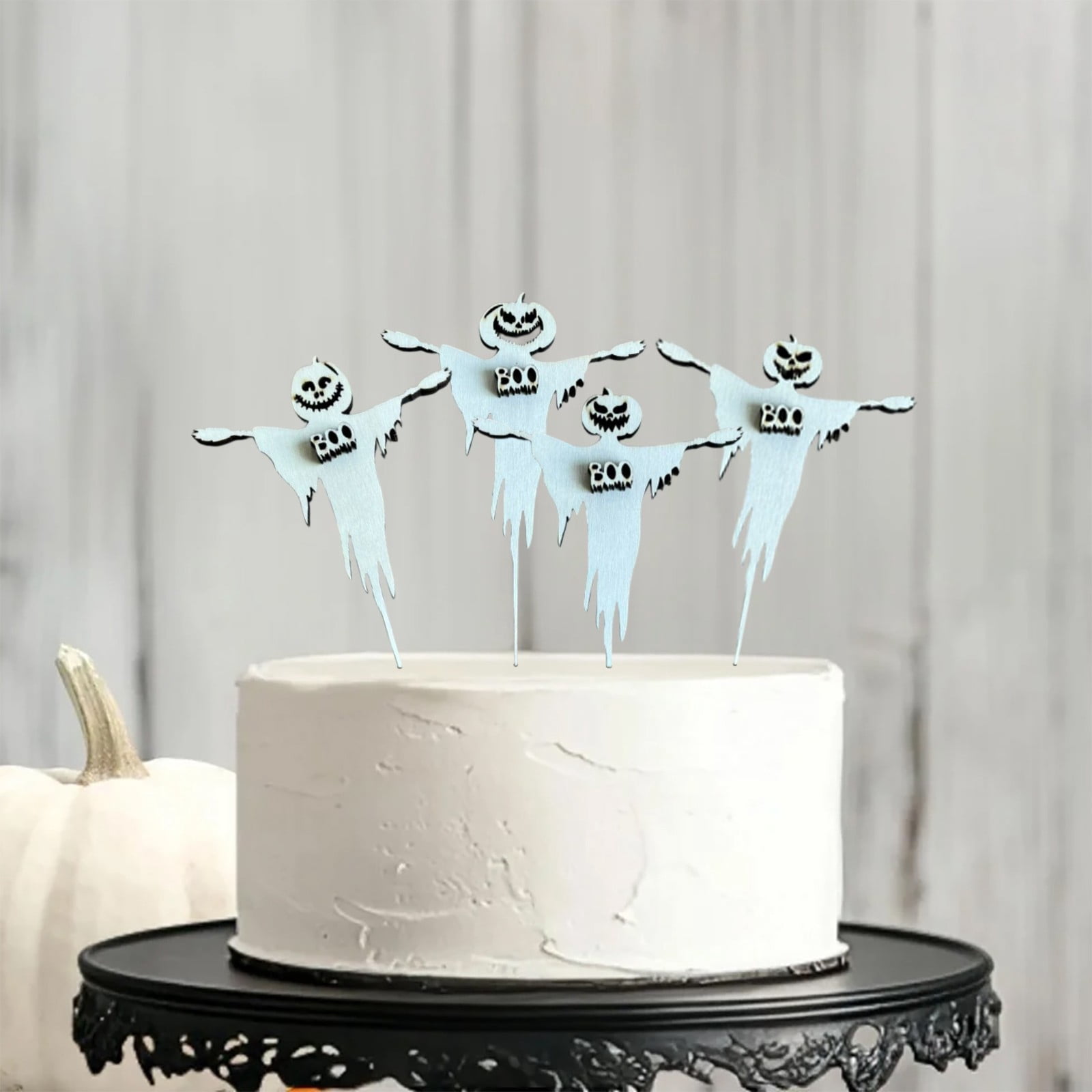 Besthm 2025 Halloween Scary Pumpkin scarecrow Cake Decorations - Creepy ...
