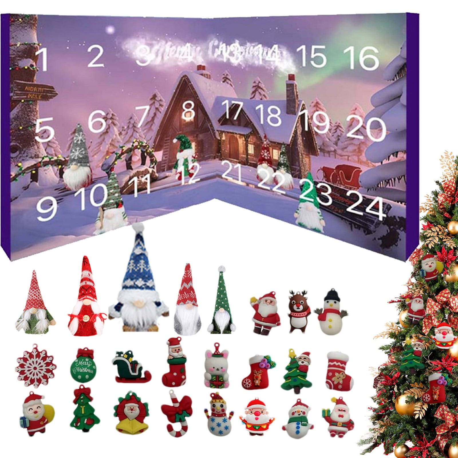 Besthm 2025 New Christmas Gnome Advent Calendar, 24 Pieces Gnome ...