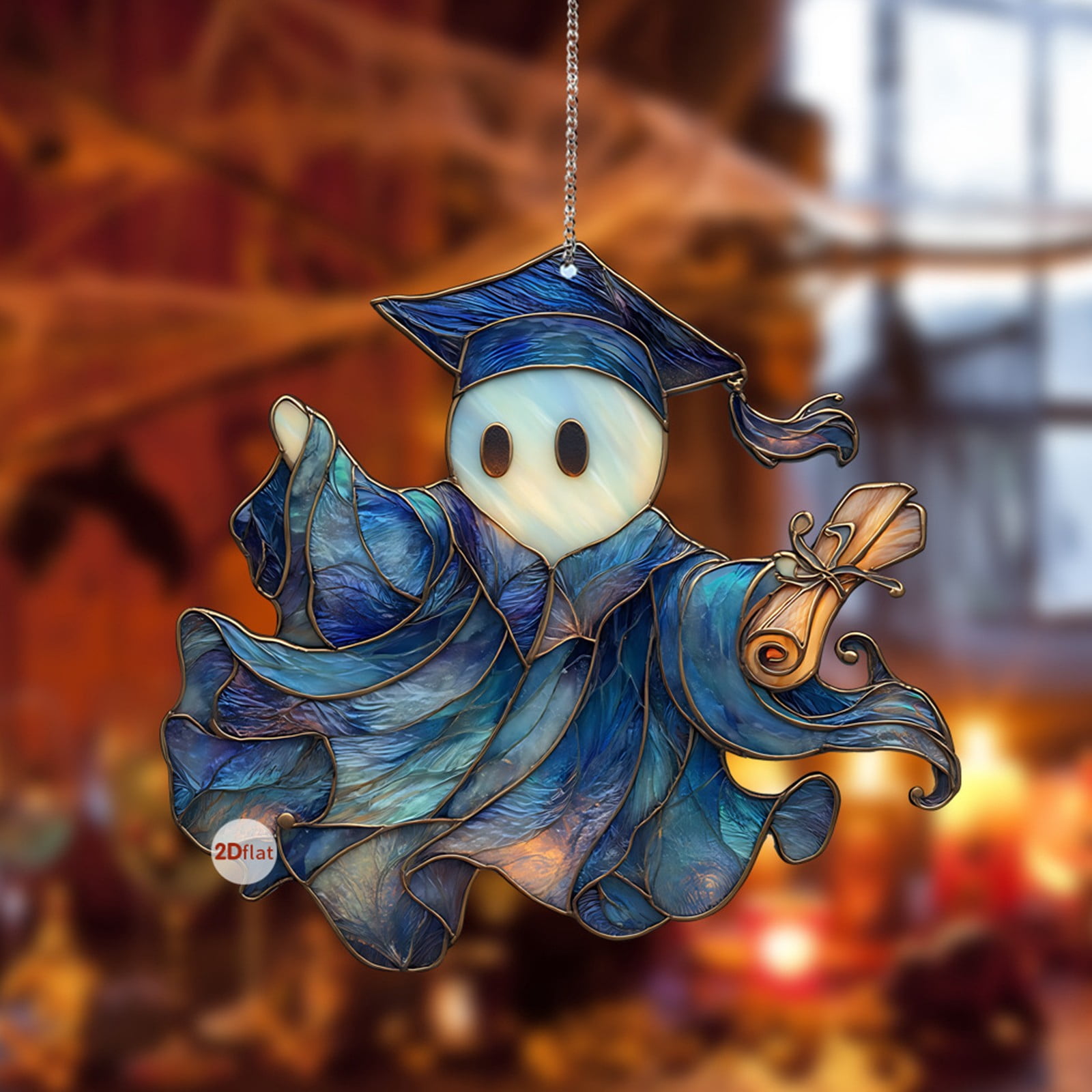 Besthm Acrylic Cute Ghost Hanging Ornament, Ghost Halloween Decorations ...