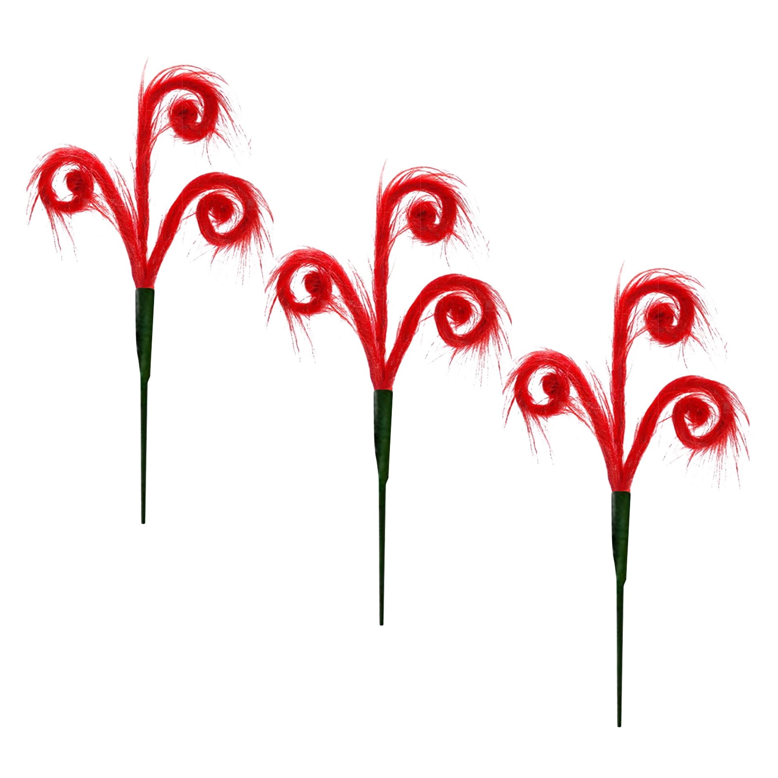 Besthm Furry Christmas Tree Picks 16 Inch Furry Spiral Curly Sprays ...