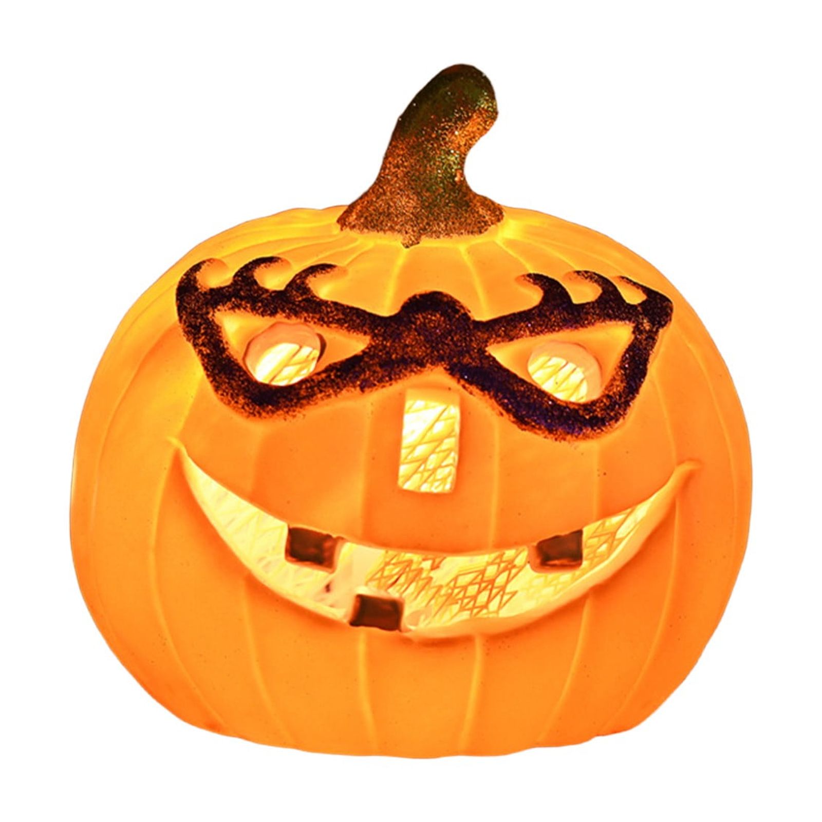 Besthm Halloween Light Up Pumpkin Jack O Lantern, glass Pumpkins Decor ...