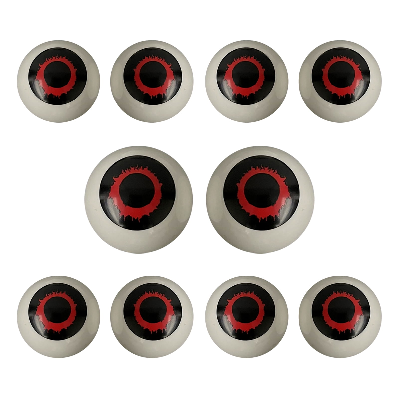 Besthm Halloween Plastic Scary Eyeballs, 10 PCS Realistic Red Eyes ...