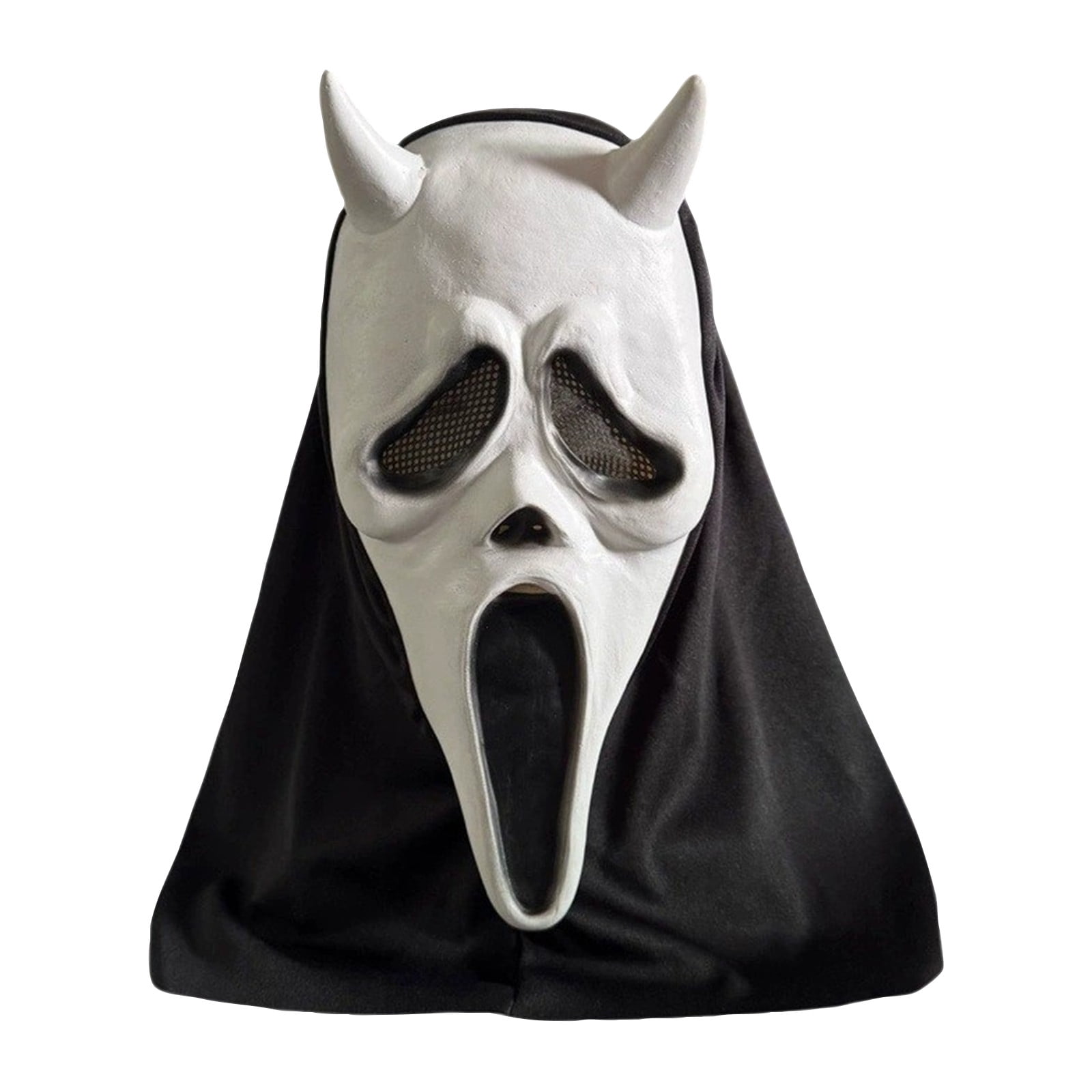 Besthm Halloween Scream Ghost Face Decor, Dark Role Playing Natural ...