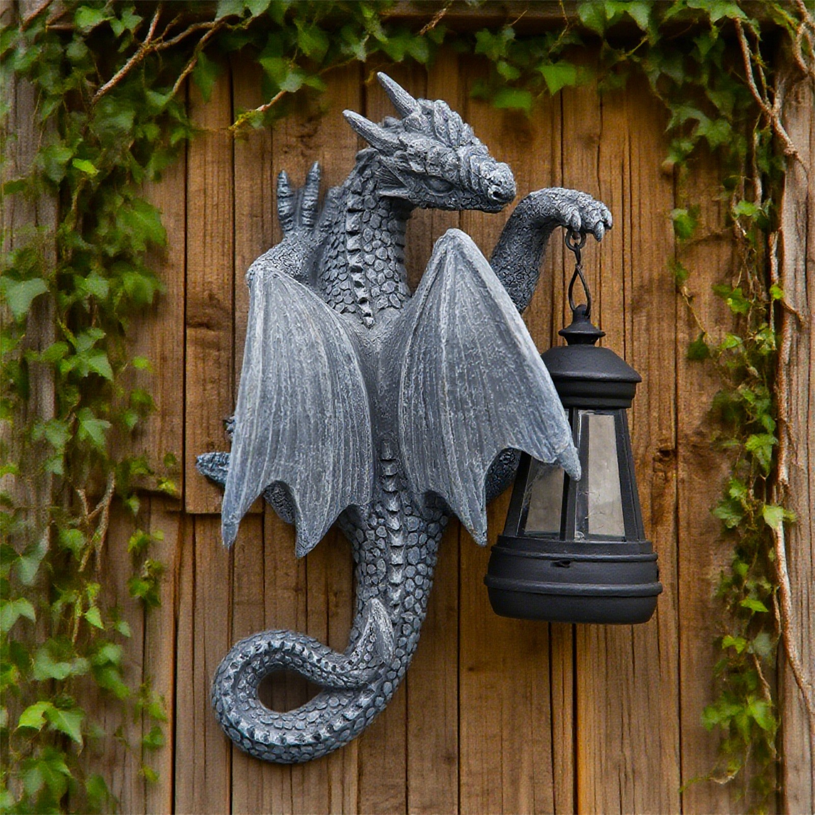 Besthm Halloween Solar Garden Decor Dragon Tree Hugger - 9.3 Inch ...