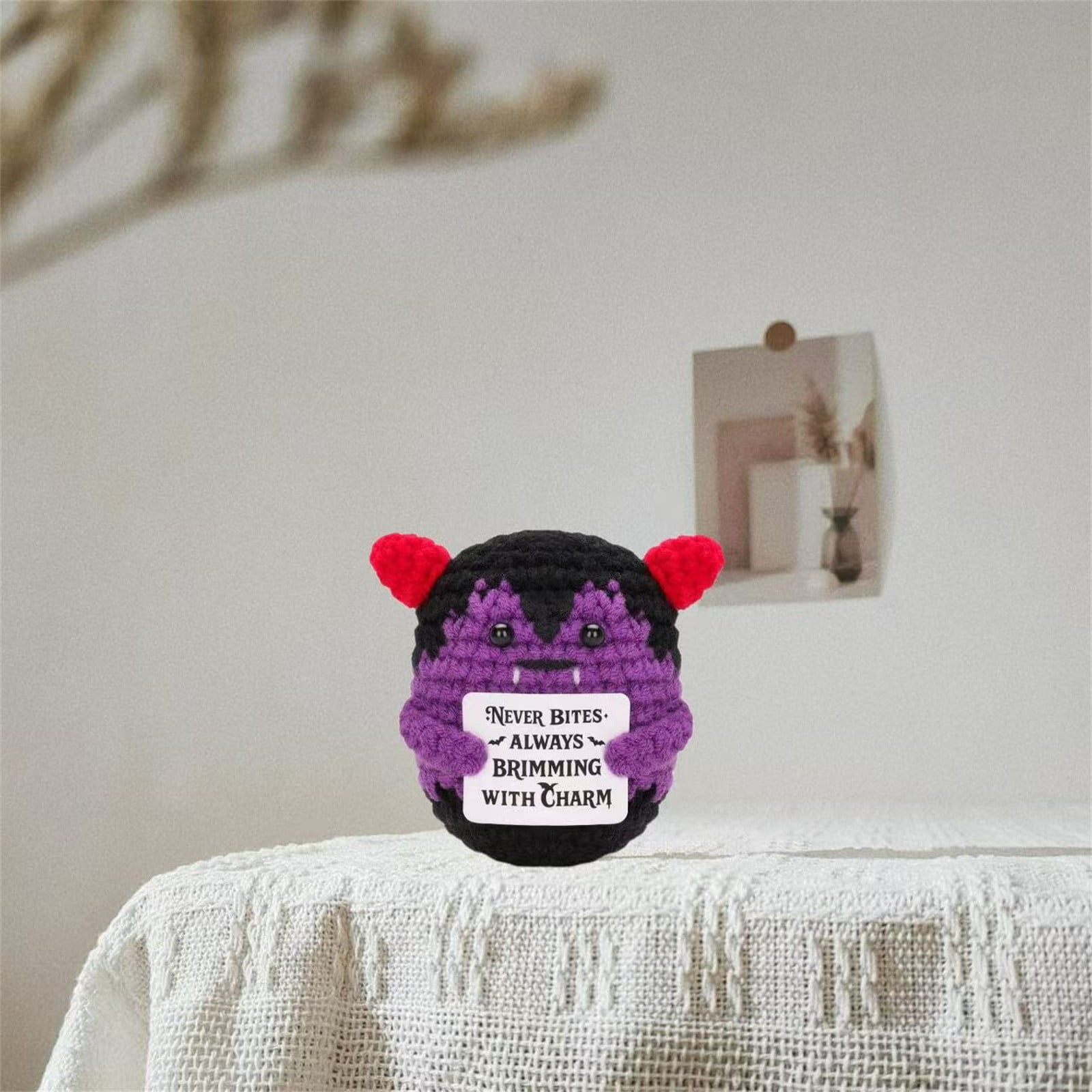 Besthm Halloween Vampire Plush Doll 3.3 inches, Cute Crochet Vampire ...