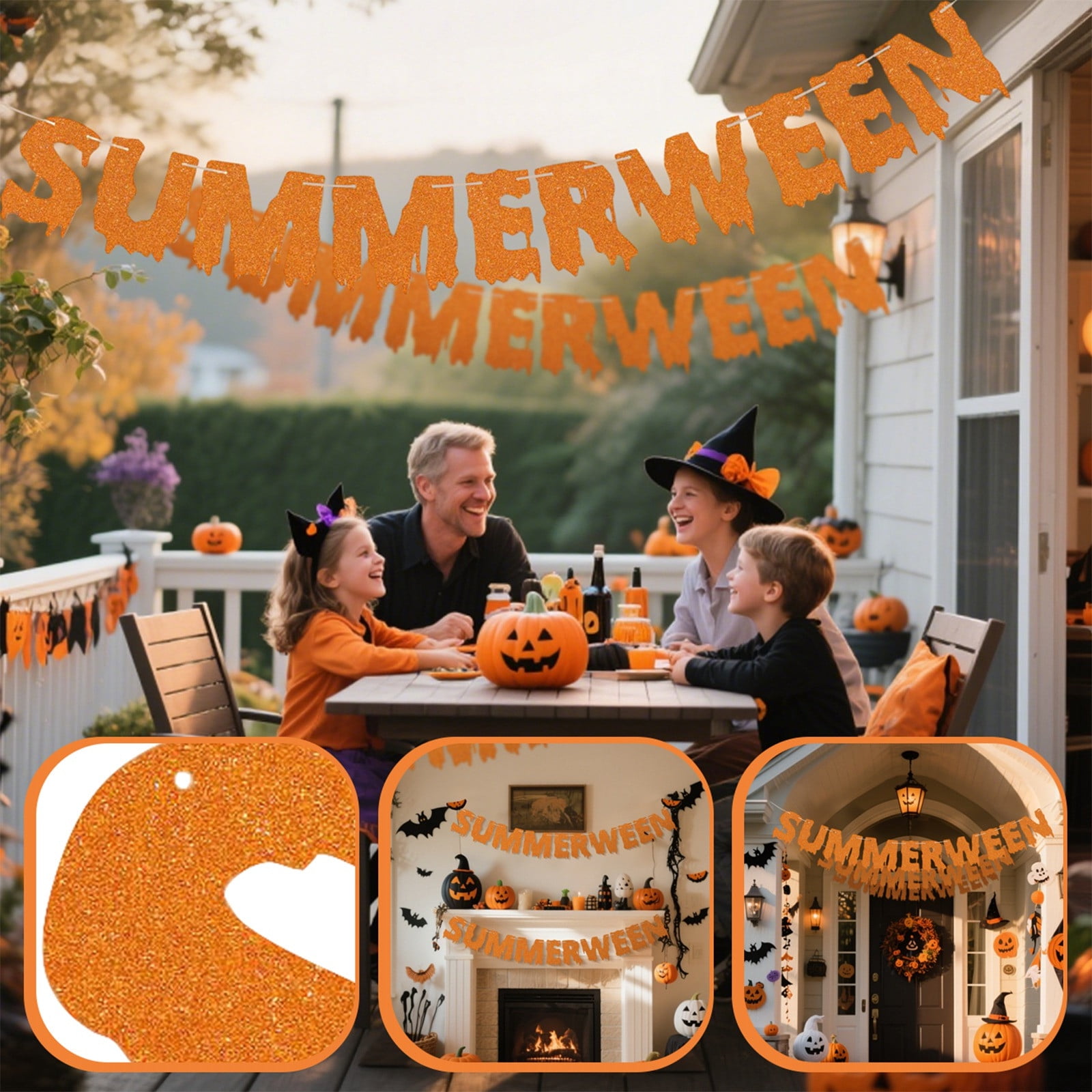 Besthm Summerween Party Banner, Spooky Summer Decorations, Halloween in ...