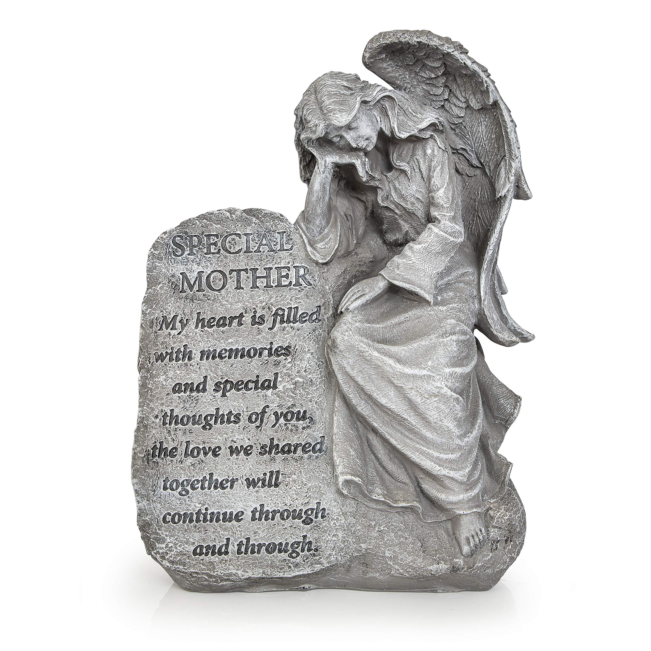 Besti Garden Memorial Stone Angel - Cold-Cast Ceramic Graveyard ...