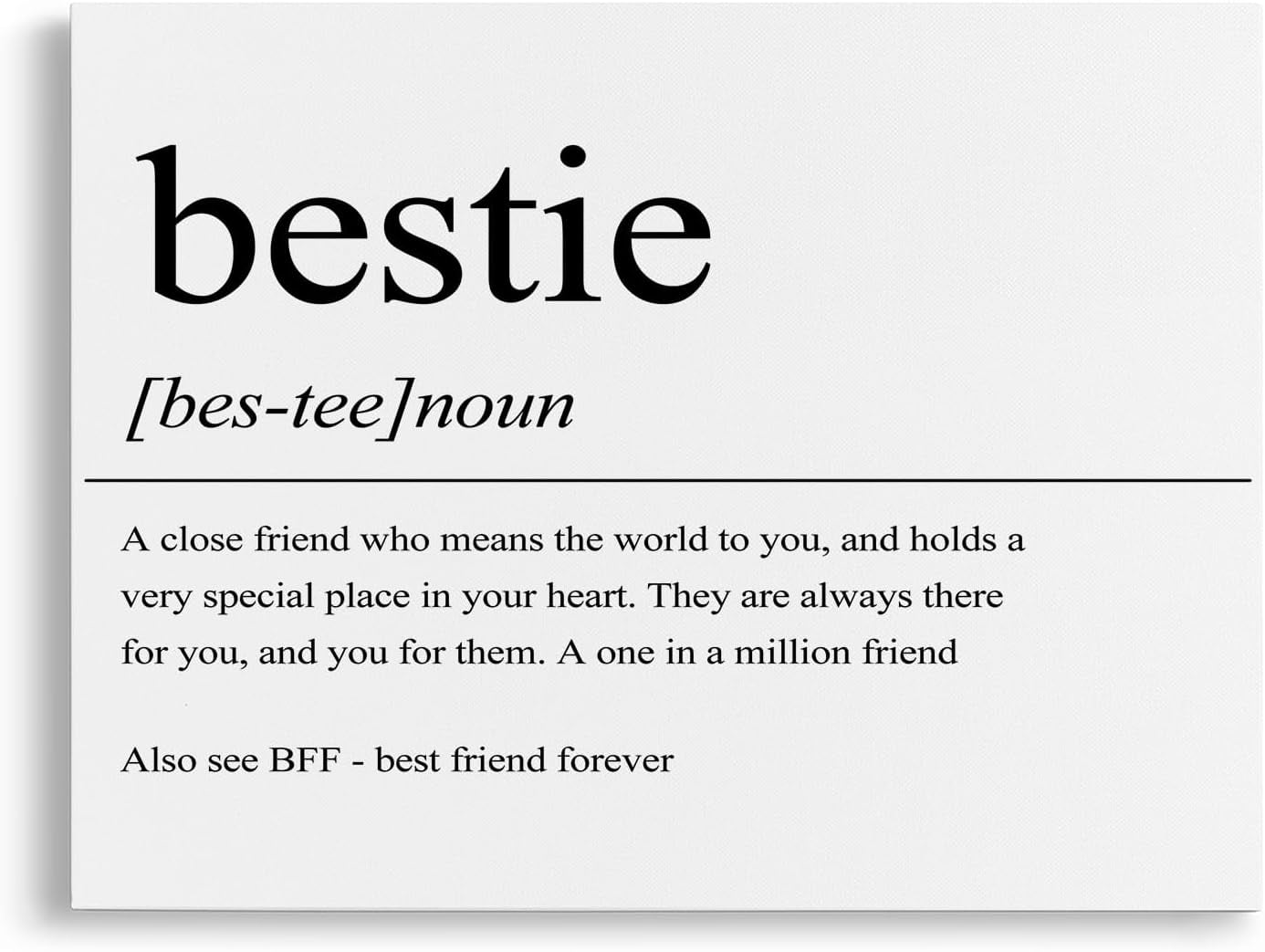 Bestie Canvas Wall Art,Bestie BFF Gifts for Women Teen Girls,Gifts for ...