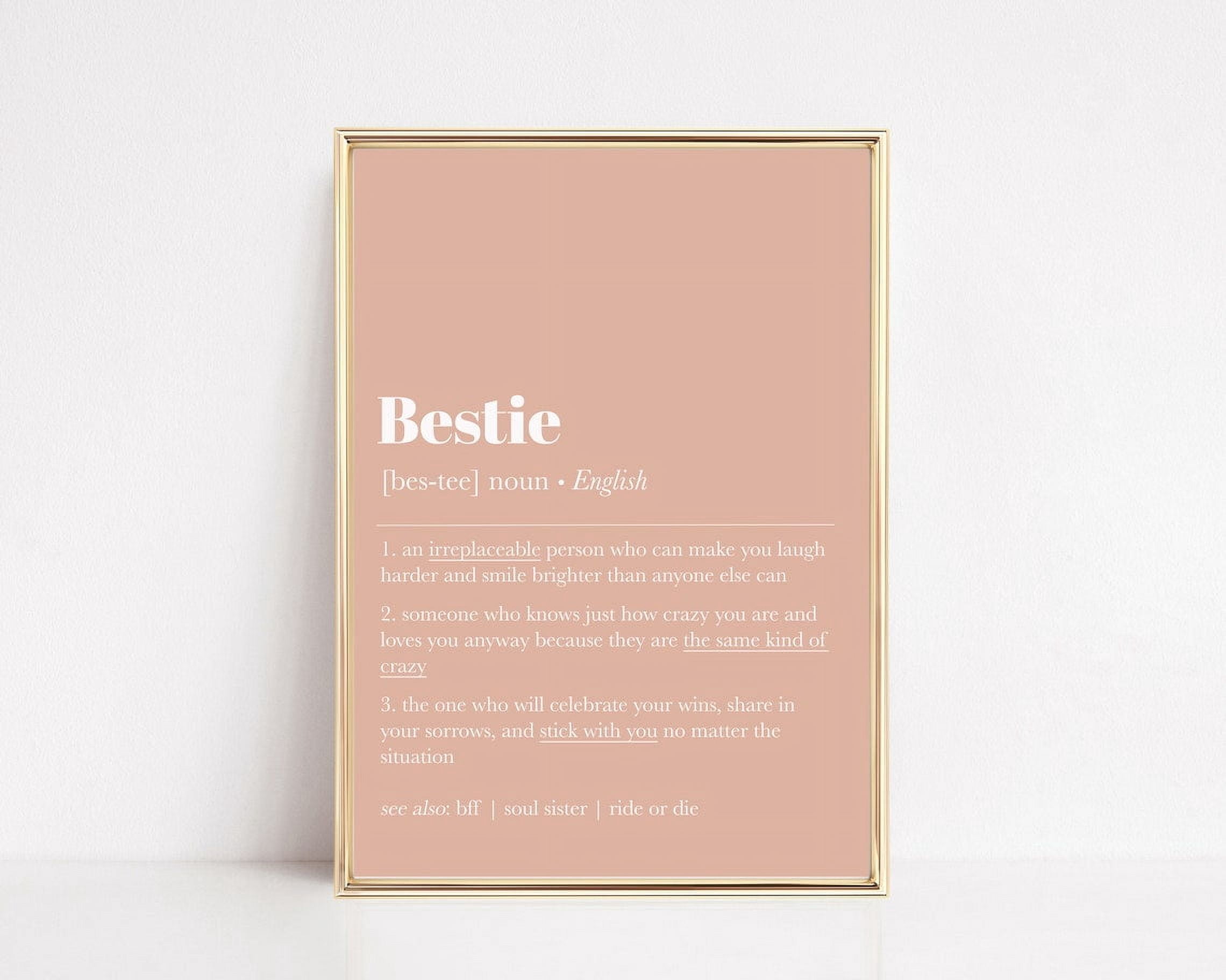 Bestie Definition Print Gift For Friend Bridesmaid Gift Best Friend ...