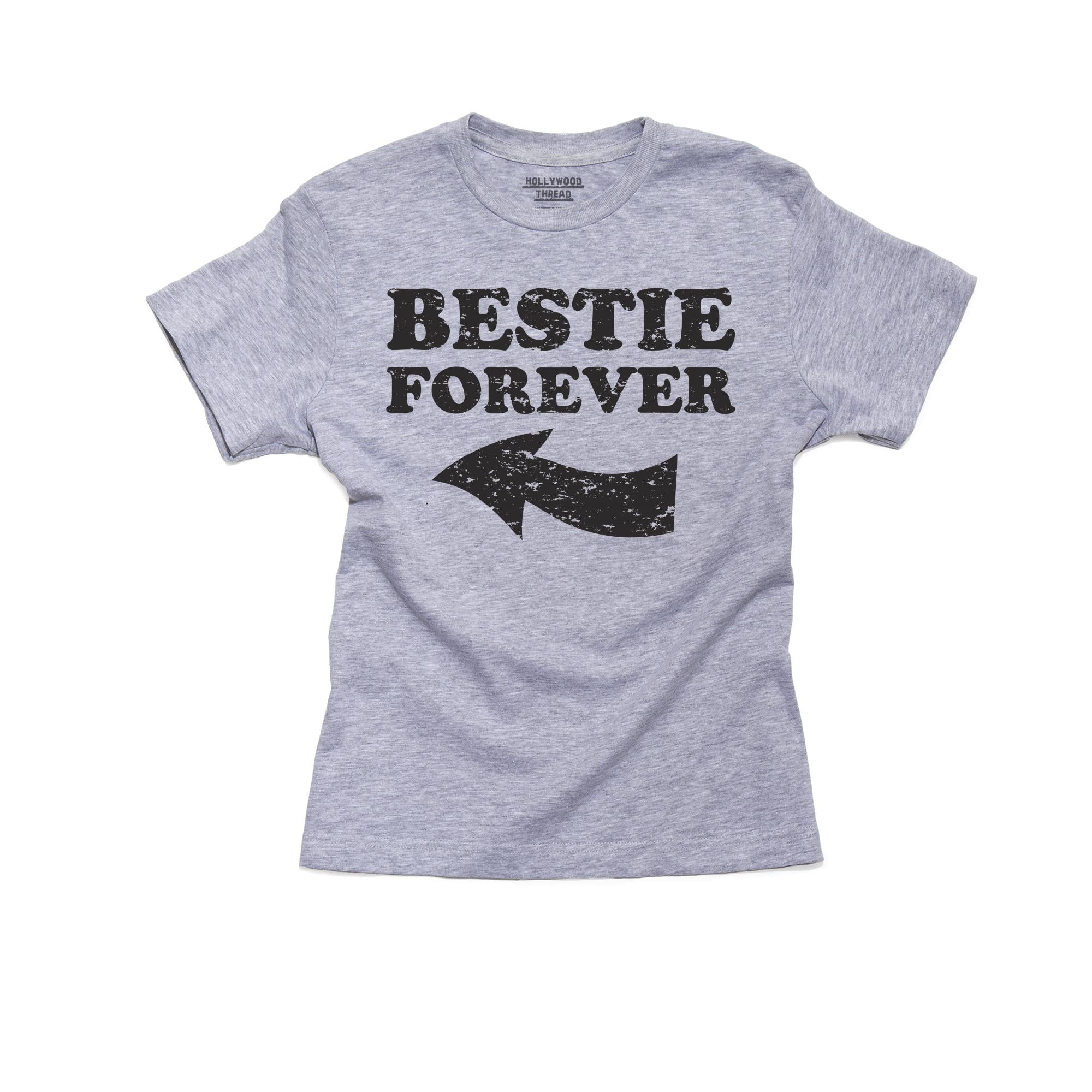 Bestie Forever Best Friend Large Graphic Boy's Cotton Youth Grey T ...
