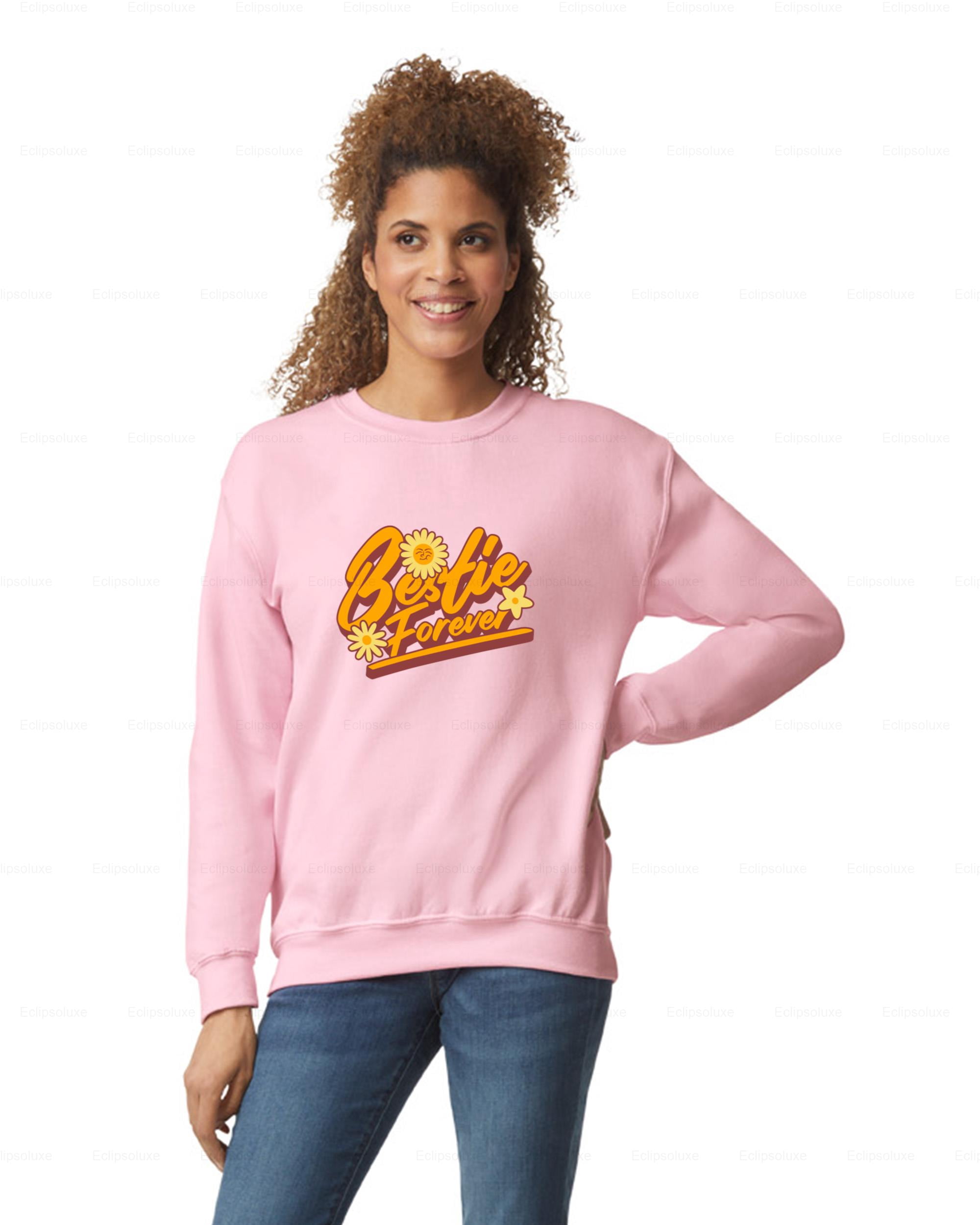 Bestie Forever Sweatshirt Sweet Bond Celebrated Cute Friendship Style ...