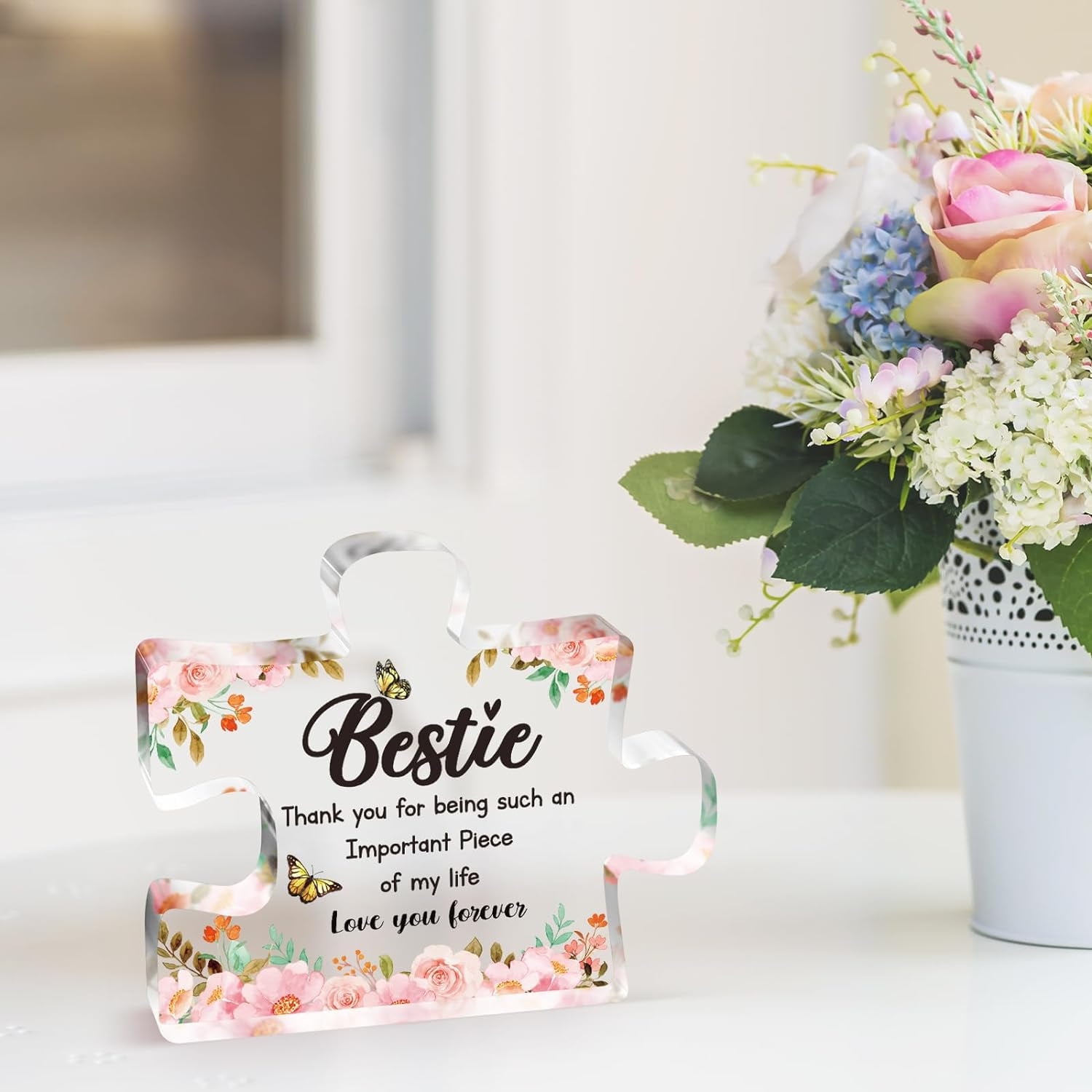 Bestie Friend Gifts for Bestie, Acrylic Block Puzzle Gifts for Women ...