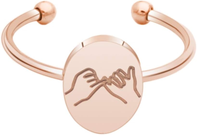 Bestie Gift Pinky Swear Adjustable Ring for Best Friend Hand Gestures ...