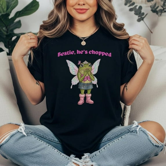 Bestie Hes Chopped Y2K Frog Attitude Quote Back Print Shirt Unisex ...