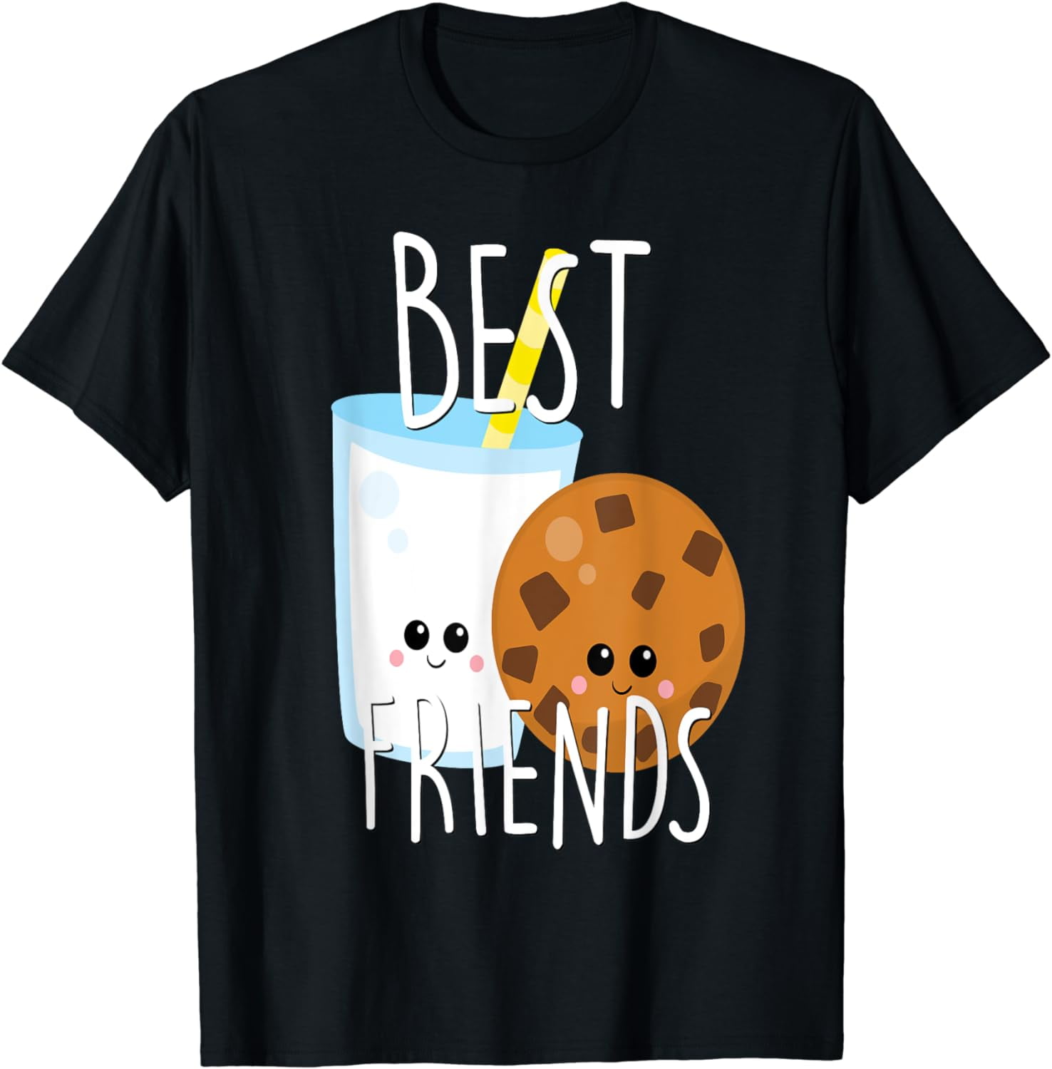 Bestie Shirt Cute Food BFF Best Friend Cookies and Milk Kids T-Shirt ...