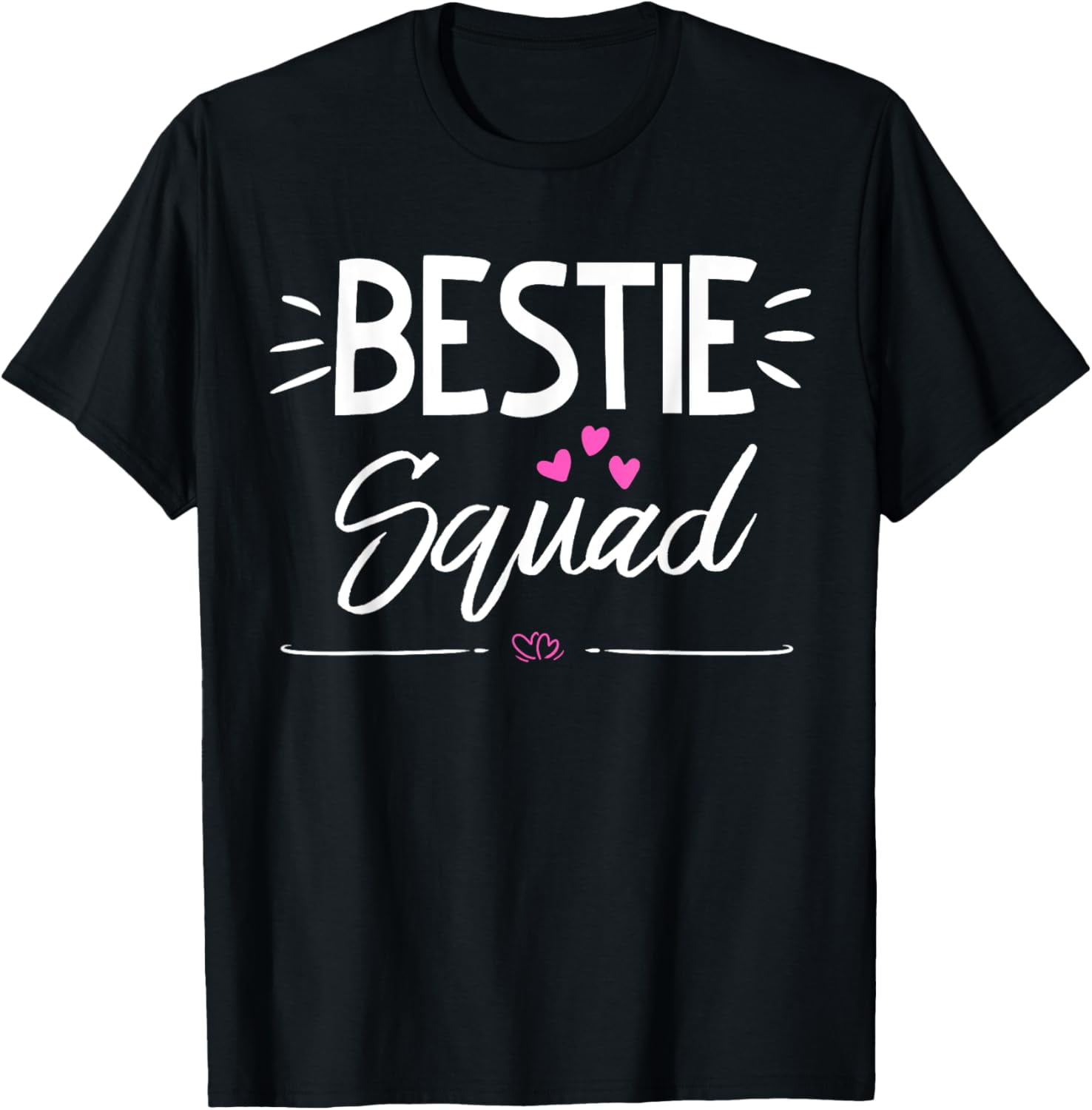 Bestie Squad Shirt Best Friend Forever for Women Heart T-Shirt ...