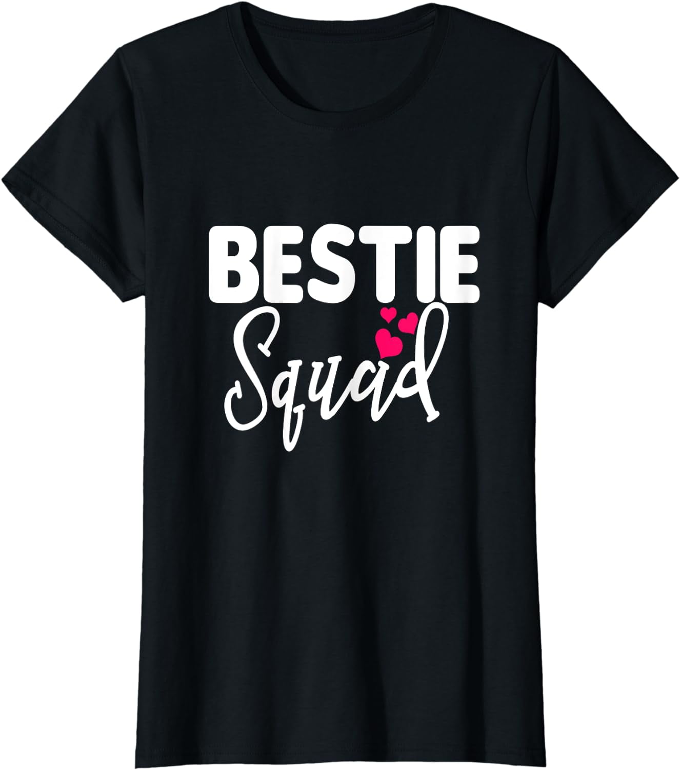 Bestie Squad Shirt Matching BFF Friend Crew Hearts T-Shirt - Walmart.com
