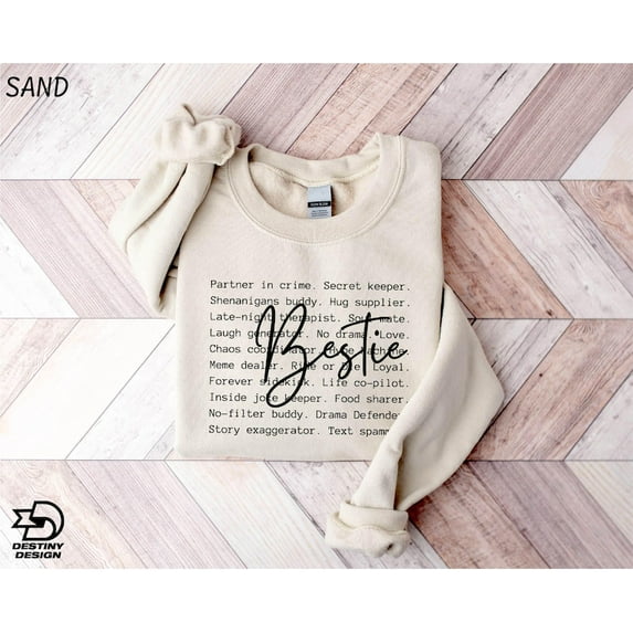 Bestie Sweatshirt, Best Friends Sweatshirt, Gift for Best Friend ...