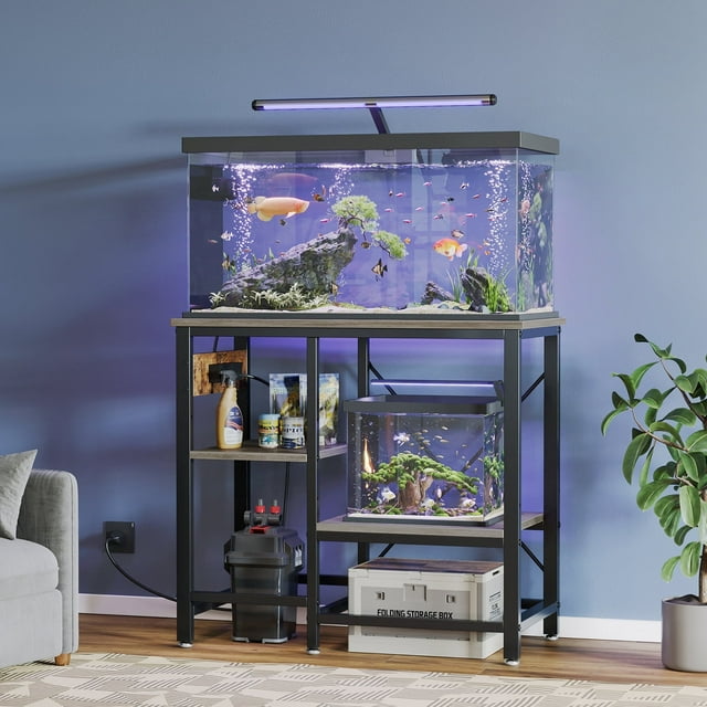 Bestier 20-29-37 Fish Aquarium Tank Stand with Power Outlets, 3-Tier ...