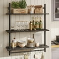 Bestier 31" Kitchen Wall Shelves 3-Tier Floating Shelves for Bathroom ...