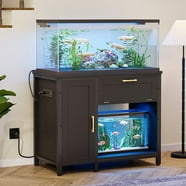 Dextrus 55-75 Gallon Fish Tank Stand with Electrical Sockets & RGB ...
