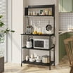 VASAGLE Bakers Rack for Kitchen, 6-Tier Kitchen Shelves with 6 Hooks ...