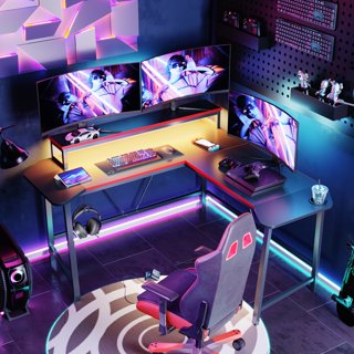 RESPAWN 48" Gaming Table with Gaming Mouse Pad, Gaming Desk, Black ...