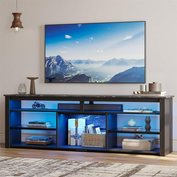 Bestier LED TV Stand for 75" TVs,Gaming Entertainment Center for PS5 ...