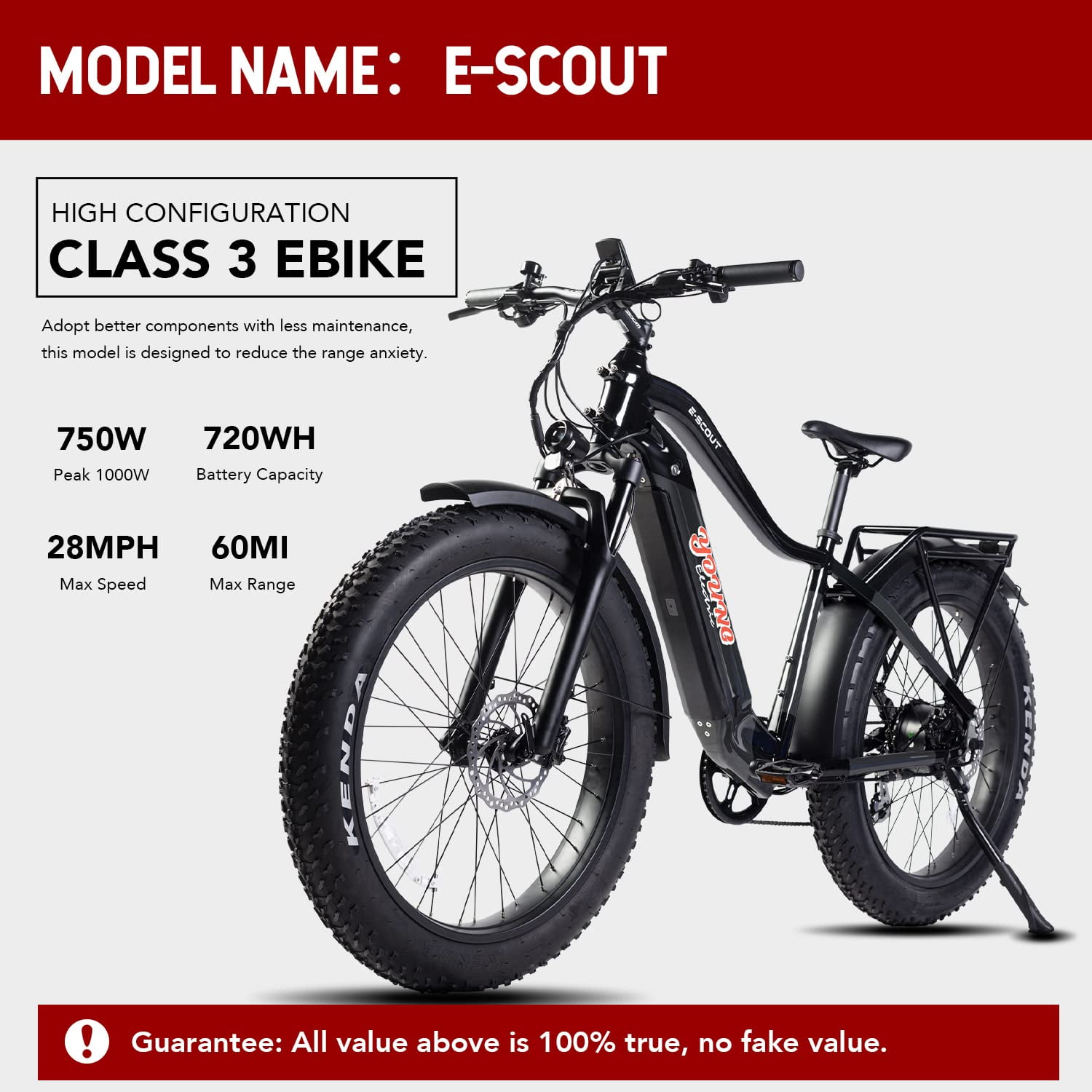Bestier 750W Electric Bike with 60 Miles Range and 5 PAS Modes ...