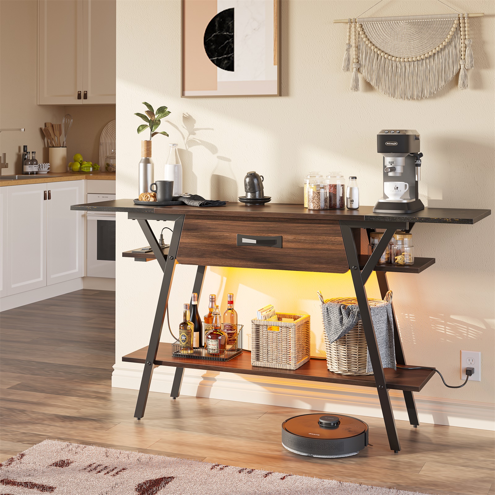 Winsome Wood Rochester Console Table with Drawer, Walnut Finish ...