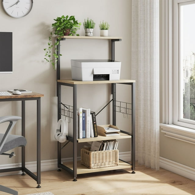 Bestier Kitchen Bakers Rack with Storage, Microwave Stand Cart on ...
