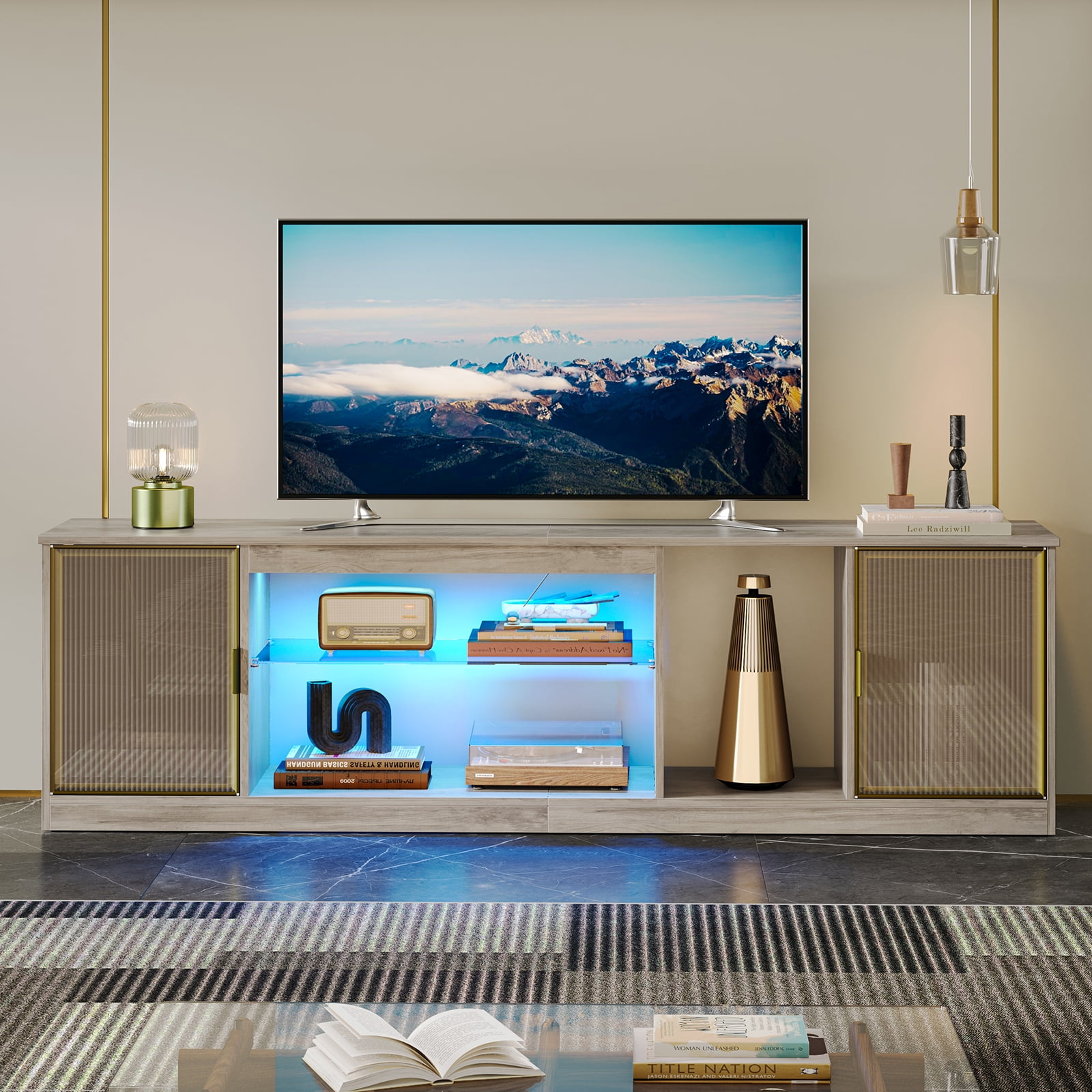 Bestier LED TV Stand for TVs up to 75