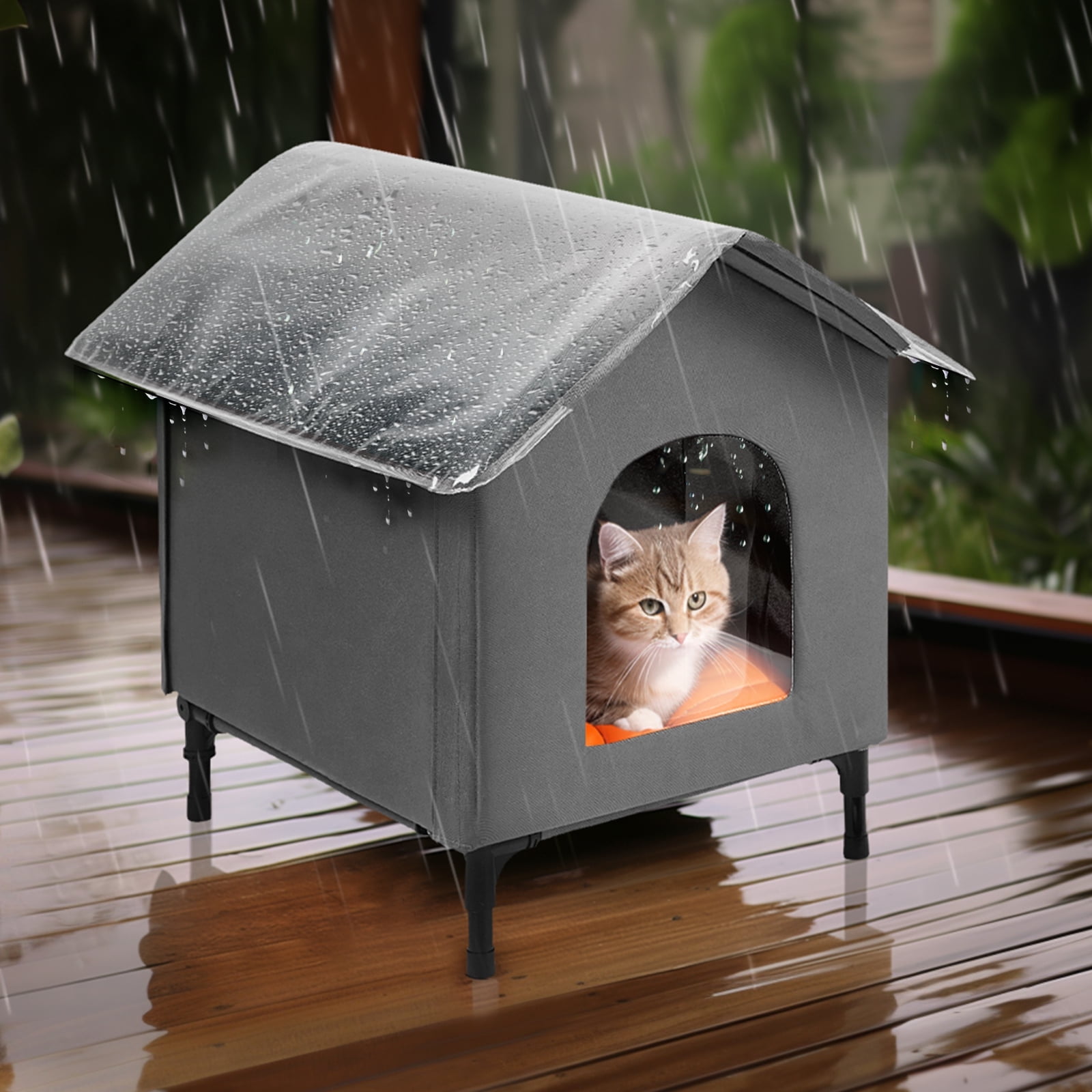 Bestier Outdoor Cat House,Weatherproof and Insulated Feral Cat Shelter ...