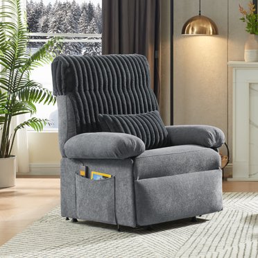 Bestier Classic Upholstered Push Back Recliner with Wing Back - Walmart.com